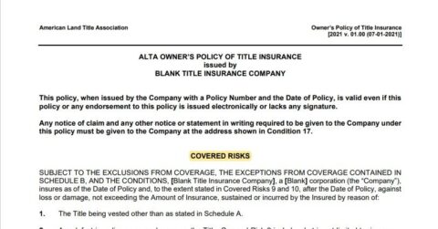 Understanding Title Insurance: What's Covered and What's Not - Ben Lalez